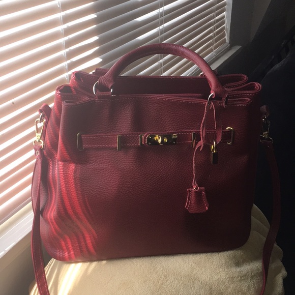 Vera Pelle | Bags | Red Leather Purse | Poshmark